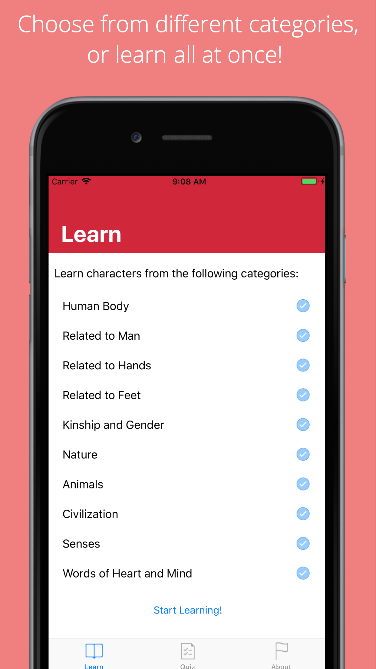 Chinese Characters App - Dennis Tsang